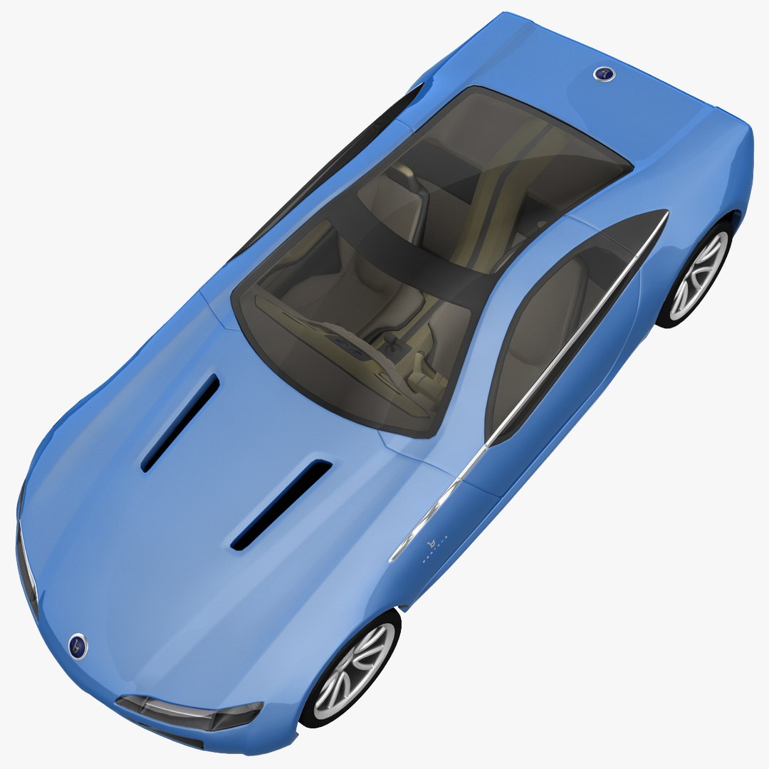 3d realistic bertone birusa concept car