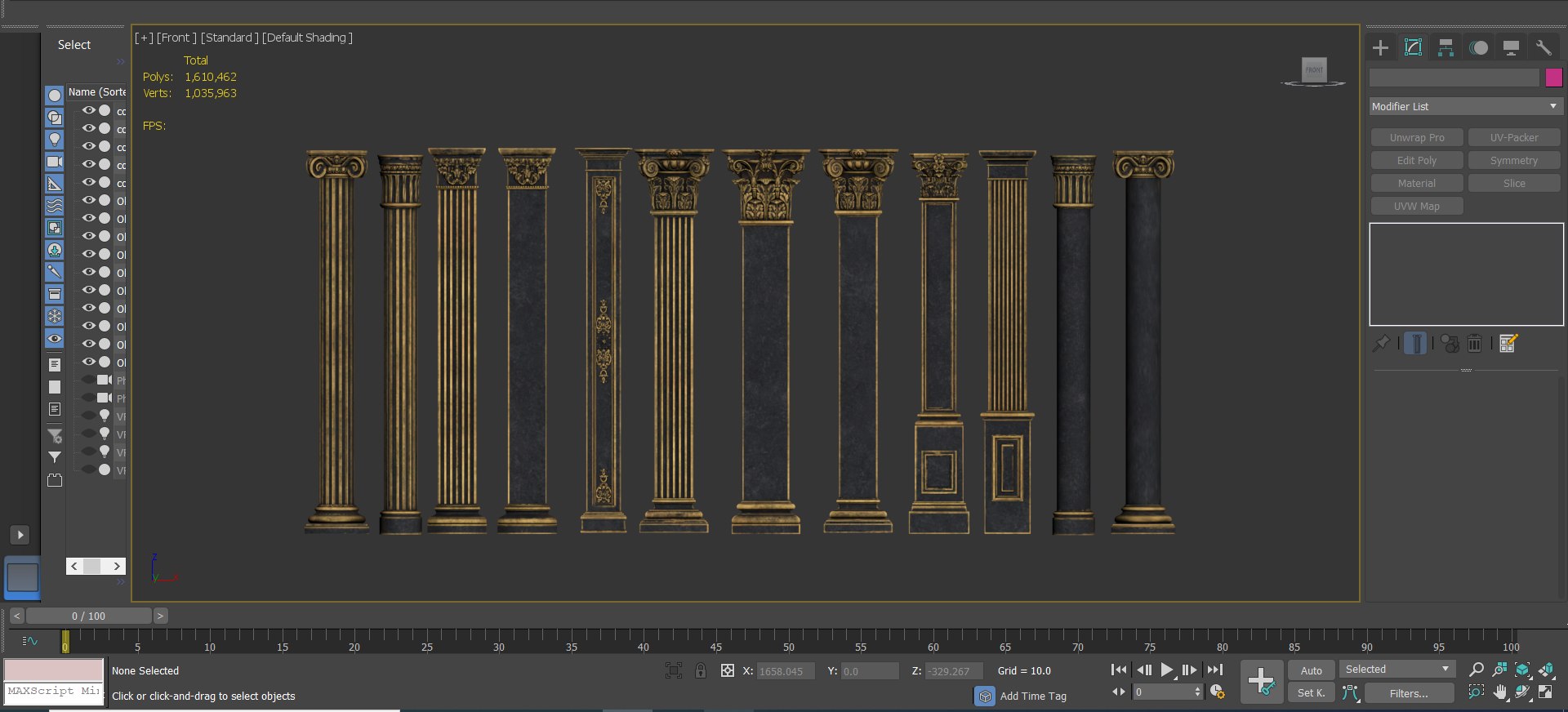 3D model columns - TurboSquid 1712484
