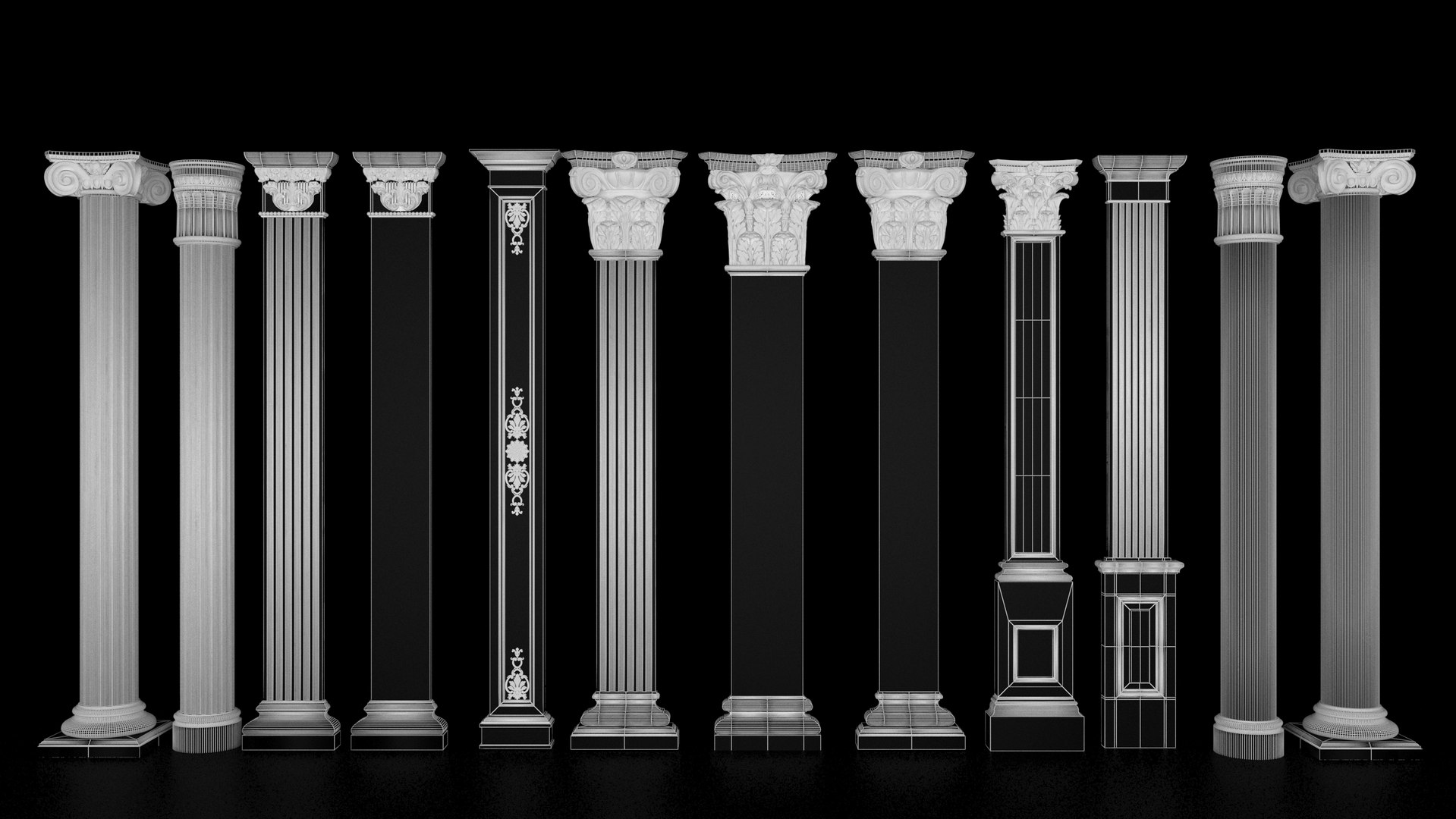 3D model columns - TurboSquid 1712484