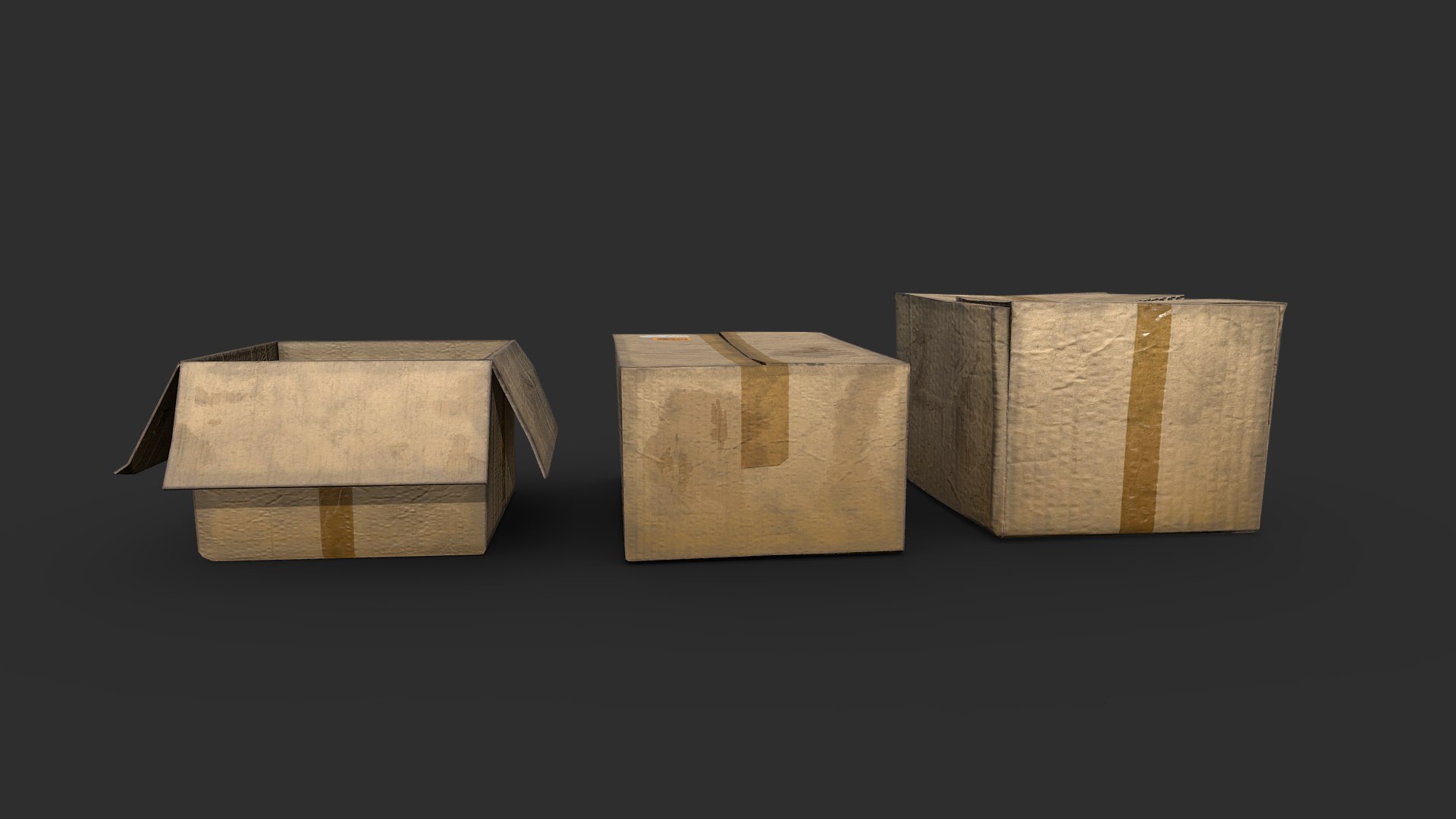 Cardboard Boxes 3D Model - TurboSquid 2190456