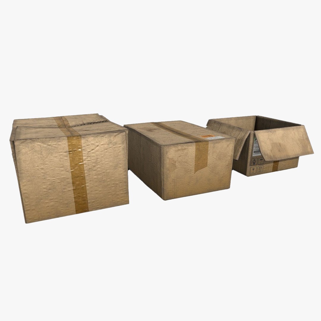 Cardboard Boxes 3D Model - TurboSquid 2190456