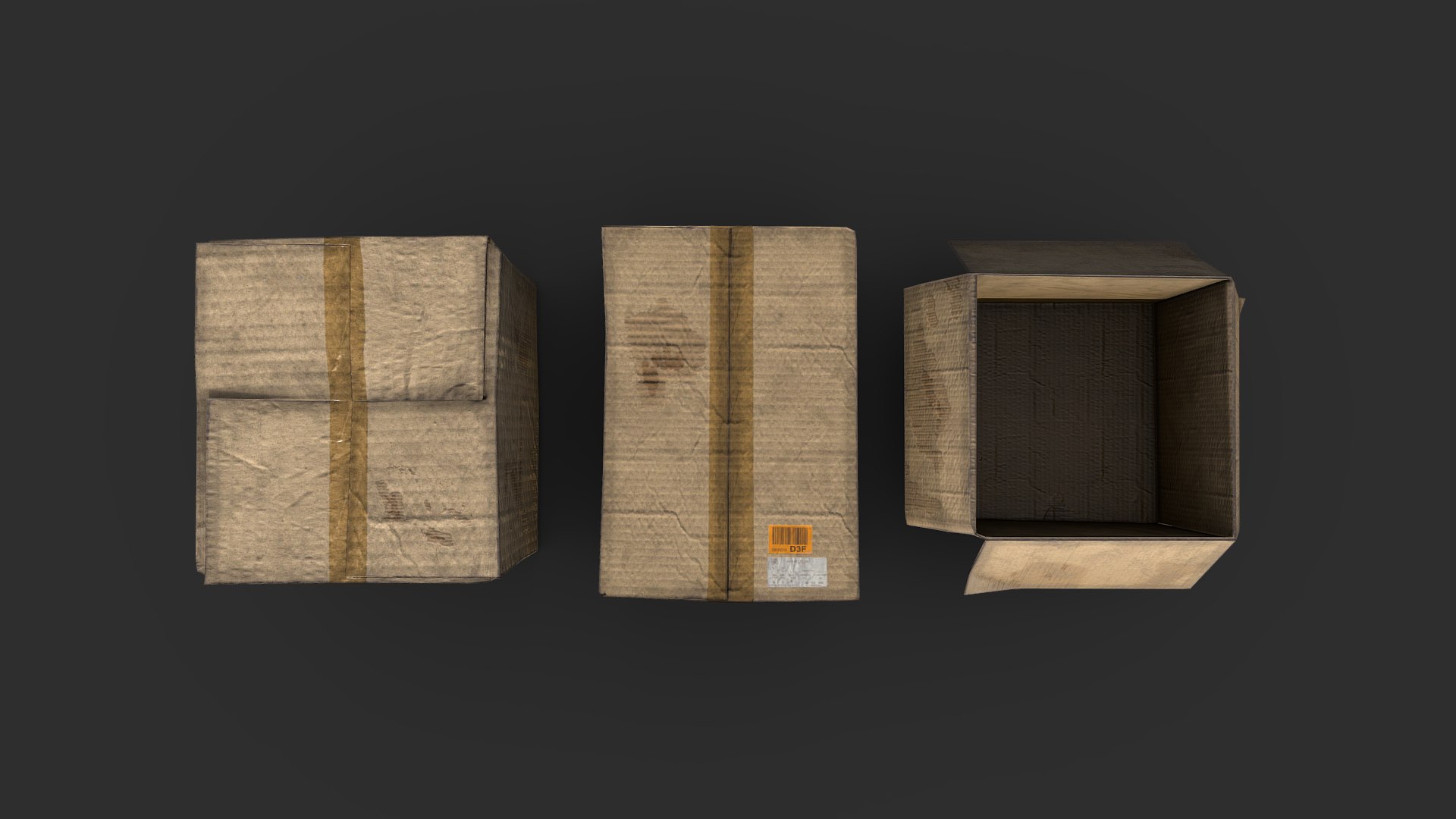 Cardboard Boxes 3D Model - TurboSquid 2190456