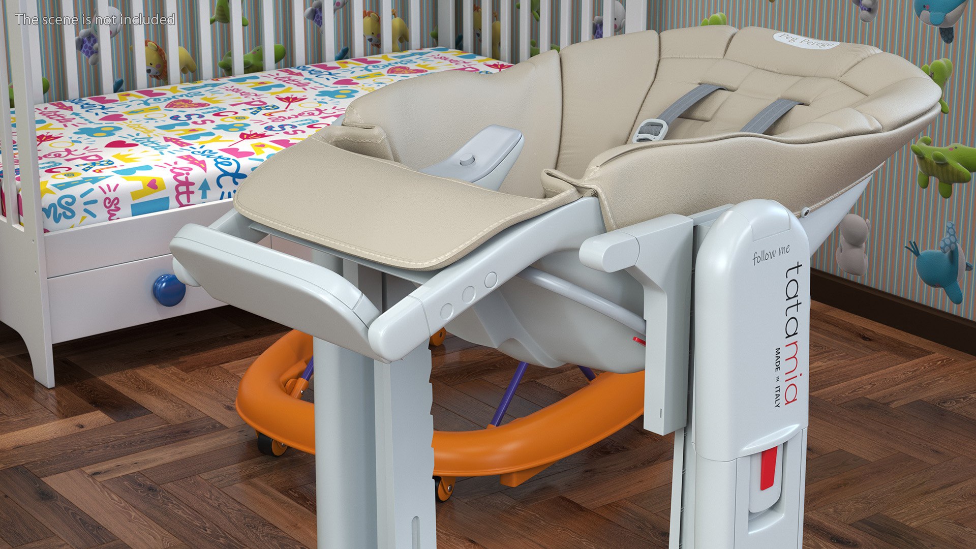 3D Baby High Chair Peg Perego Horizontal Beige Model - TurboSquid 2164984