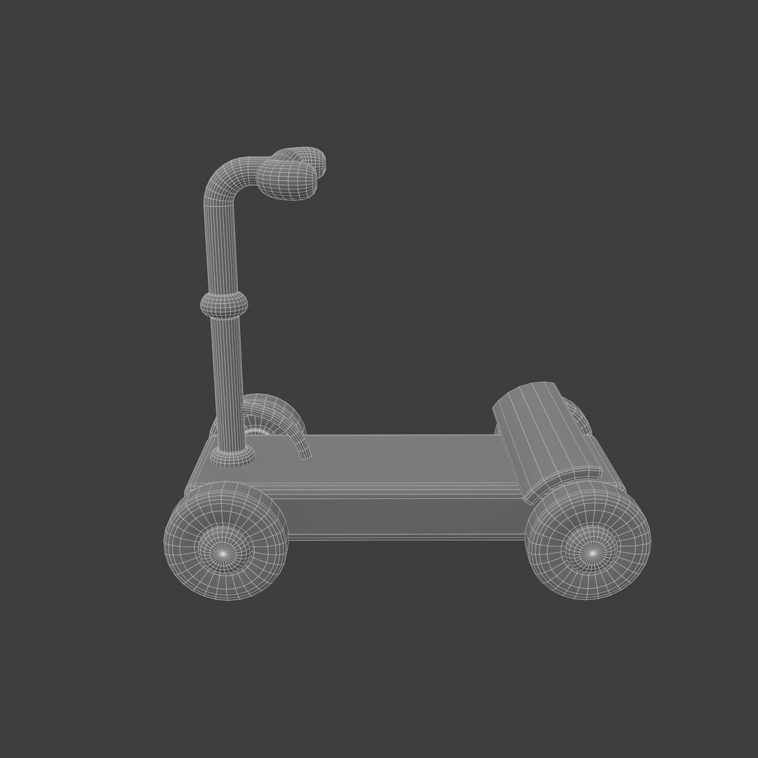 3D Cartoon Toy Scooter Model - TurboSquid 1947370