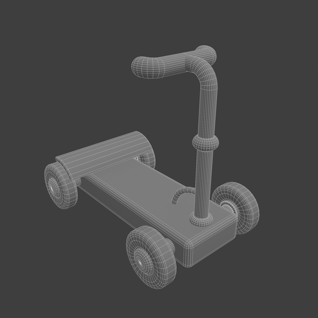 3D Cartoon Toy Scooter Model - TurboSquid 1947370