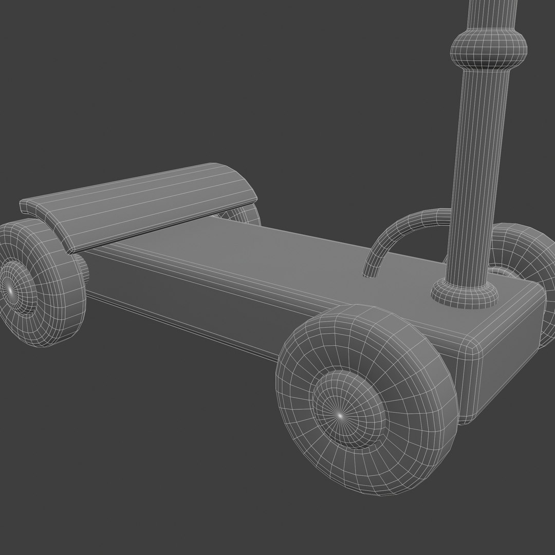 3D Cartoon Toy Scooter Model - TurboSquid 1947370