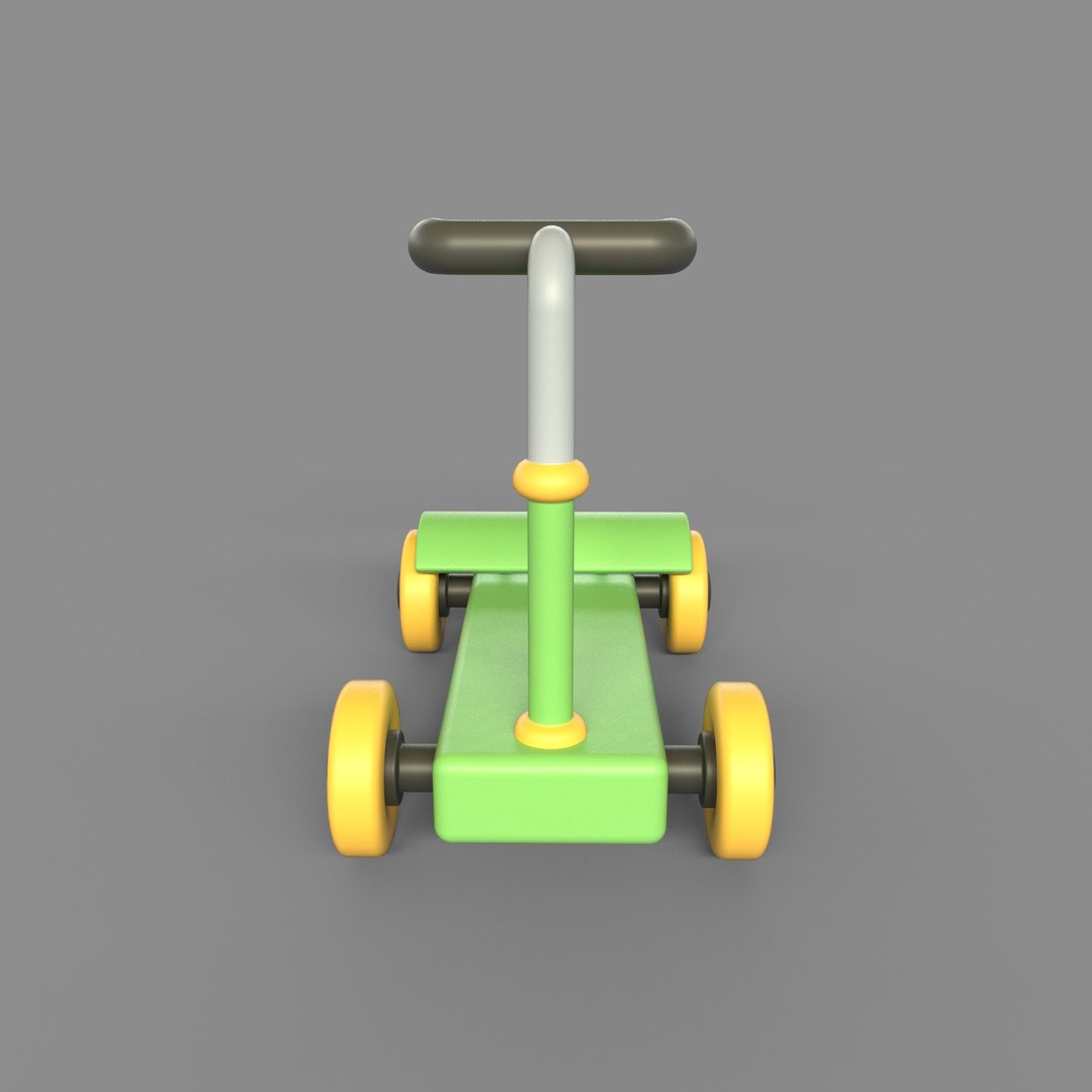 3D Cartoon Toy Scooter Model - TurboSquid 1947370