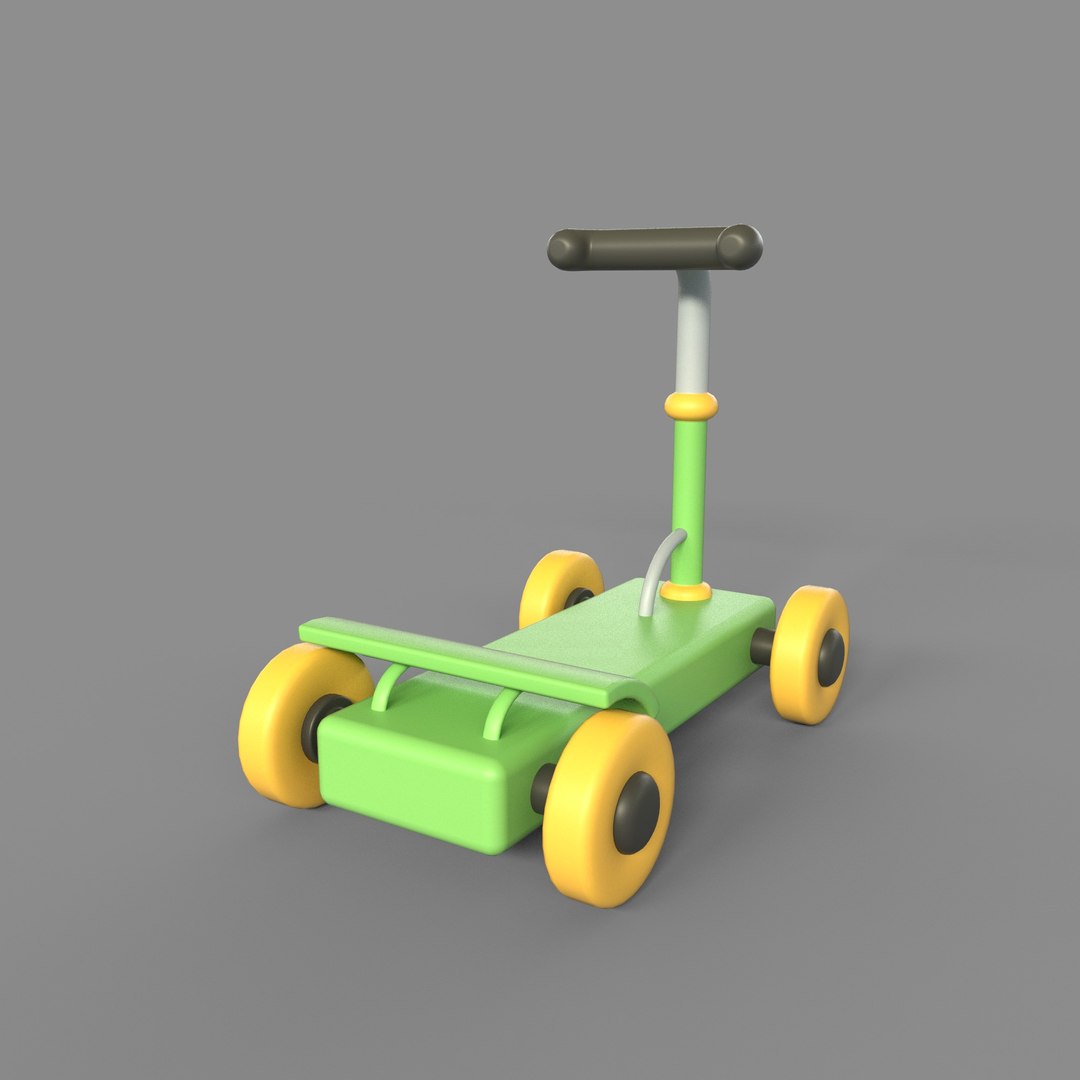 3D Cartoon Toy Scooter Model - TurboSquid 1947370