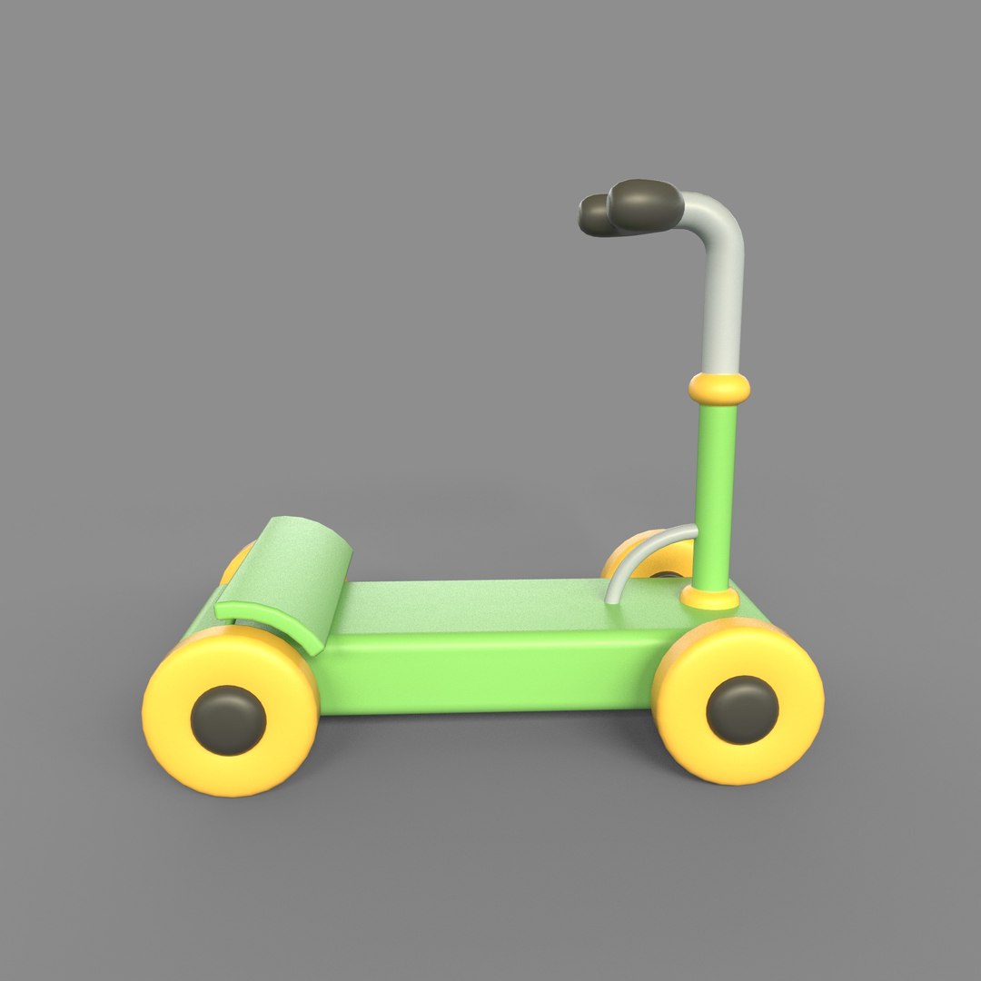 3D Cartoon Toy Scooter Model - TurboSquid 1947370