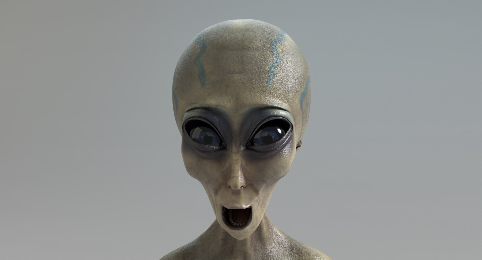 3D Female Grey Alien Animated 2 - TurboSquid 2116434