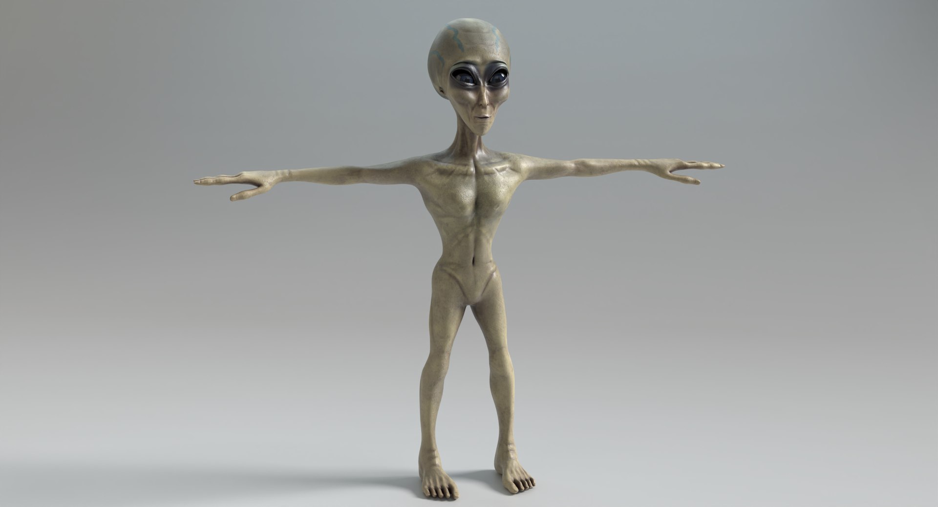 3D Female Grey Alien Animated 2 - TurboSquid 2116434