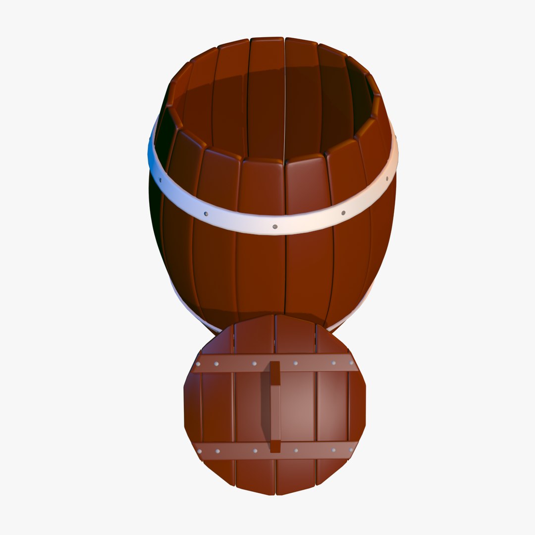 3D Cartoon Barrel - TurboSquid 1120578