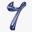 3D Calligraphic Digit 7 Number Model - TurboSquid 1389338