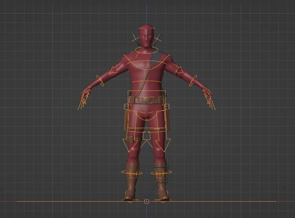 Deadpool Rigged Realtime - GameRess - Blender Eevee3D模型 - TurboSquid ...