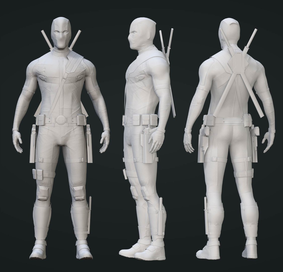 Deadpool Rigged Realtime - GameRess - Blender Eevee 3D Model ...