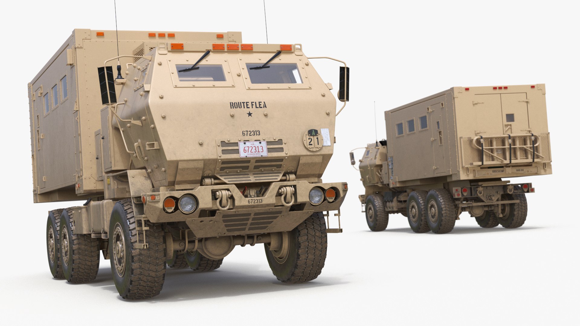 3D Armored Mobile Command Center Truck Simplified Model - TurboSquid 2389470