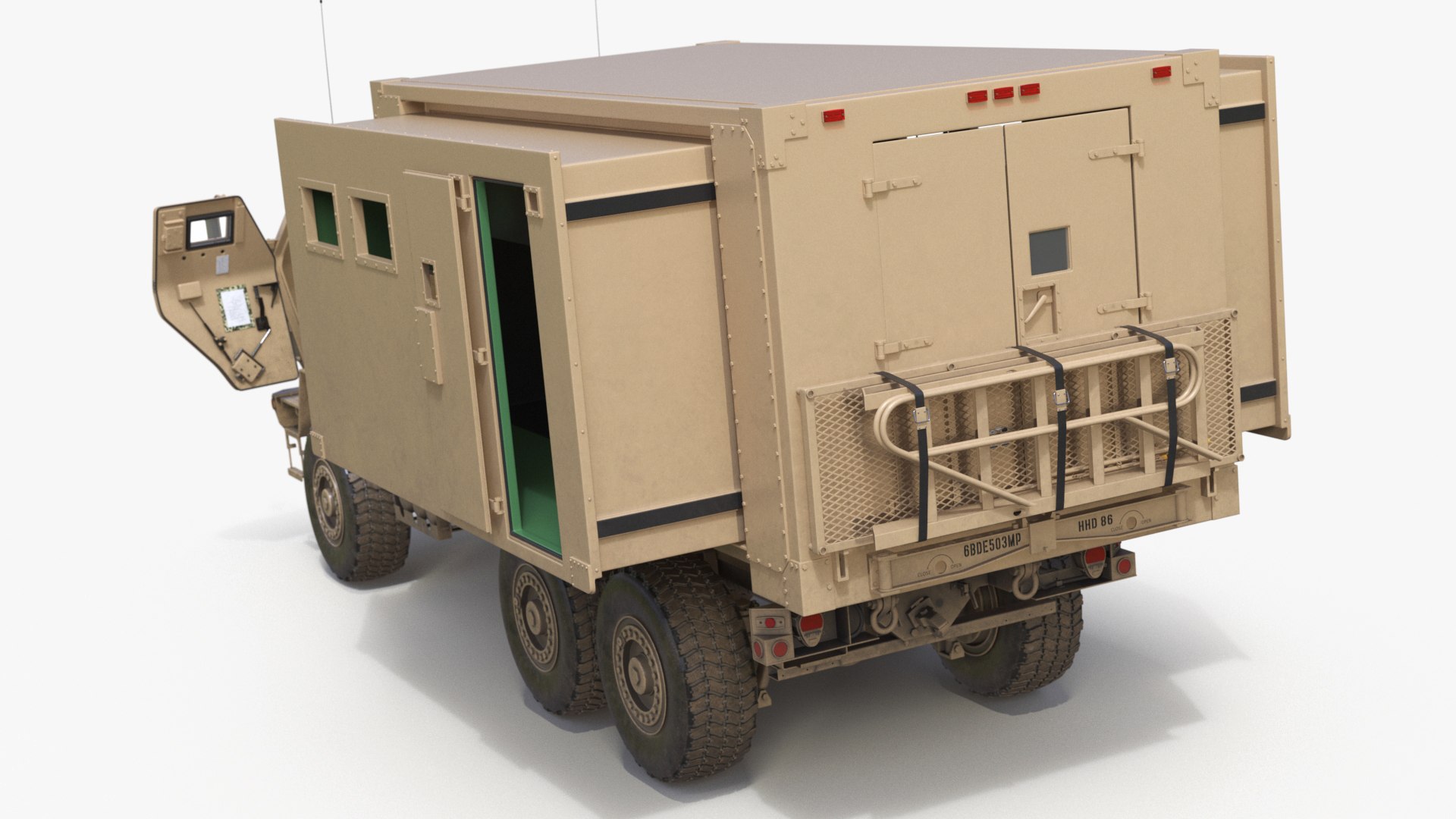3D Armored Mobile Command Center Truck Simplified Model - TurboSquid ...