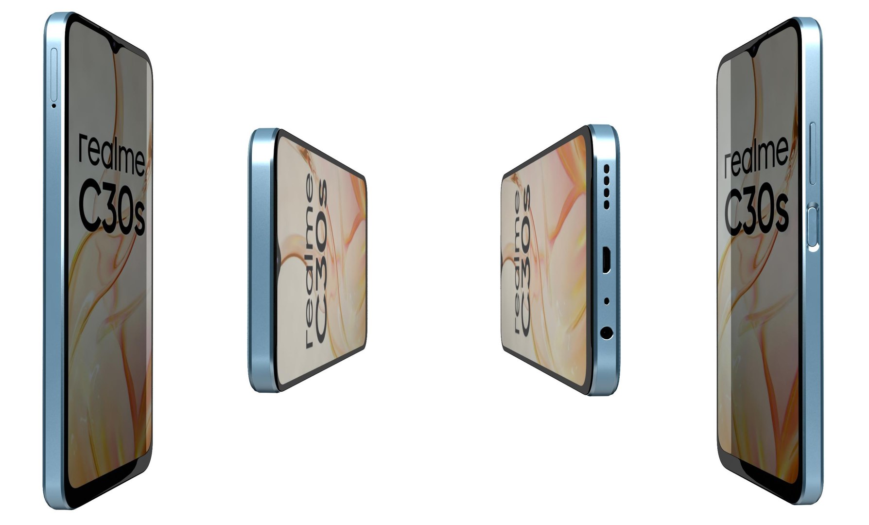 Realme C30s Blue And Black 3D - TurboSquid 1963938