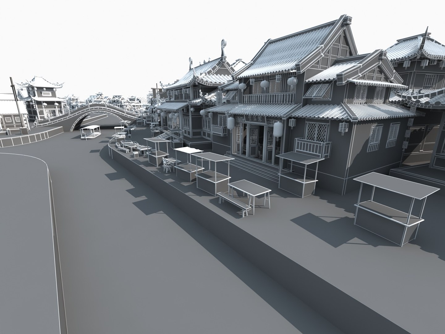 Chinese Ancient City 2 3D Model - TurboSquid 1855626