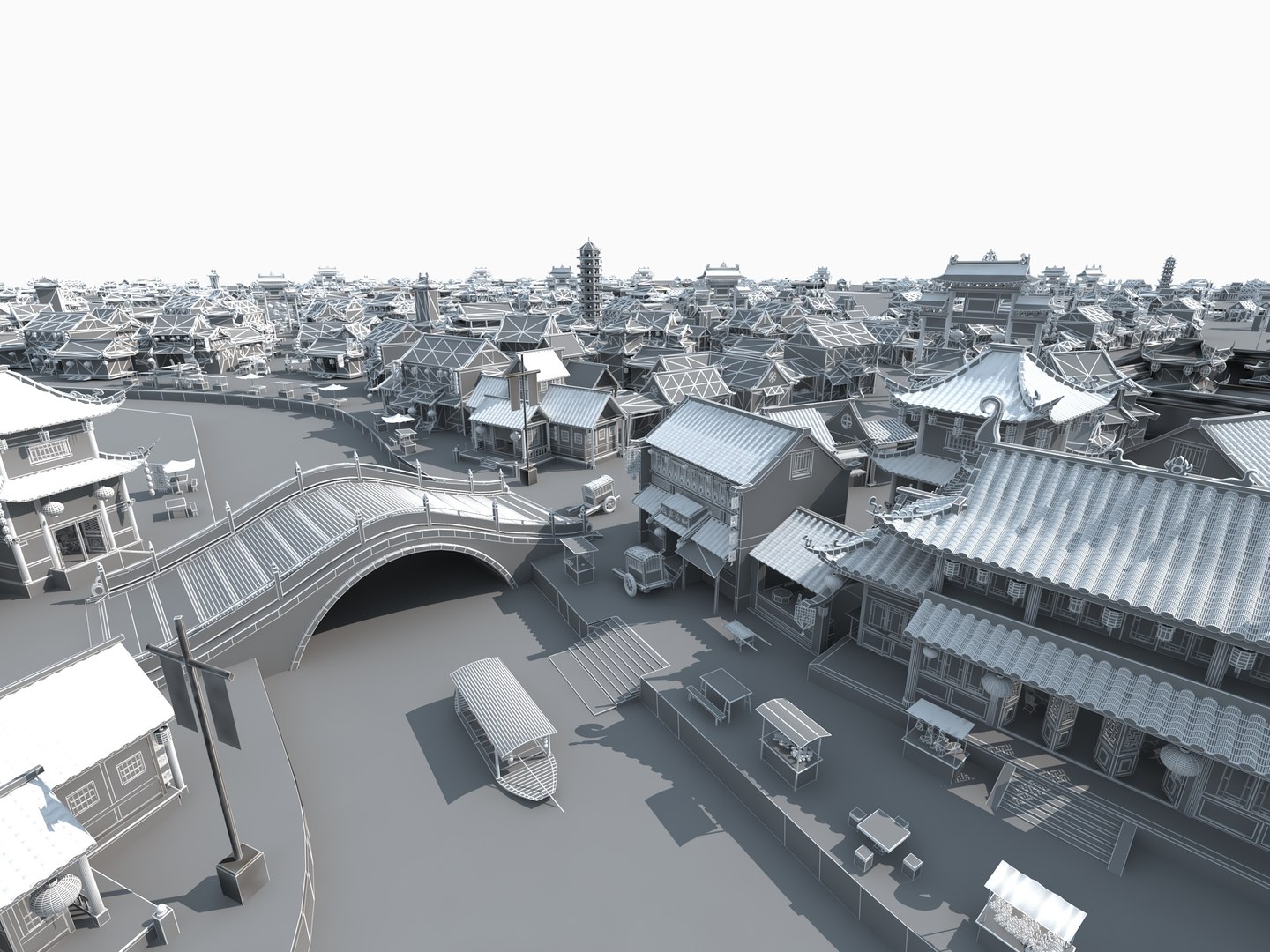 Chinese Ancient City 2 3D model - TurboSquid 1855626