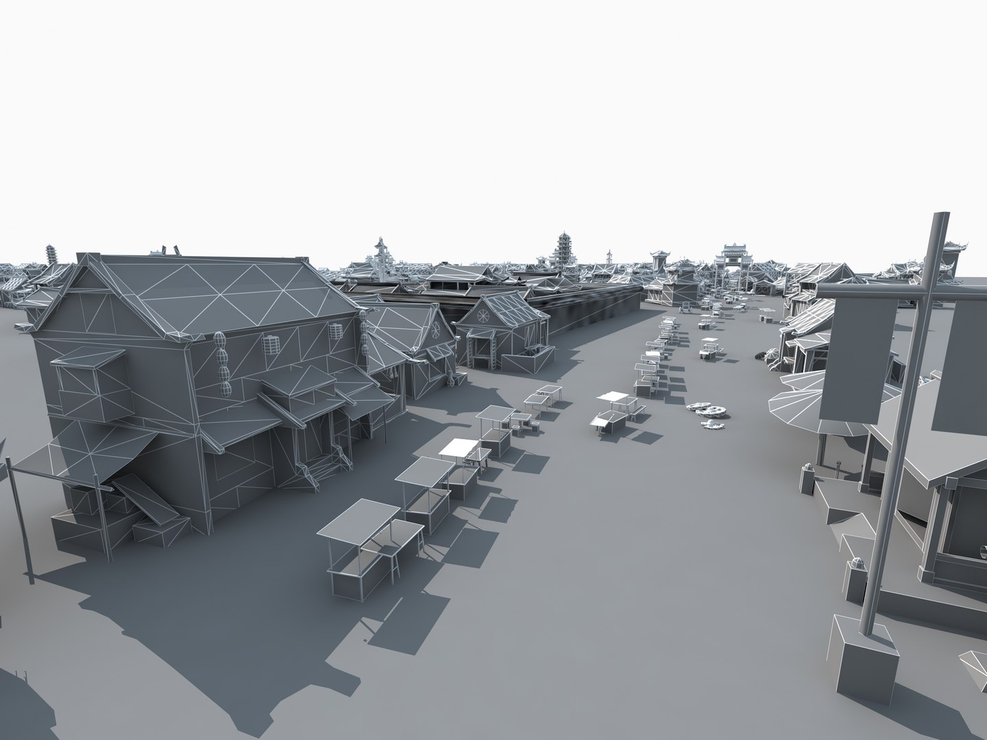 Chinese Ancient City 2 3D model - TurboSquid 1855626