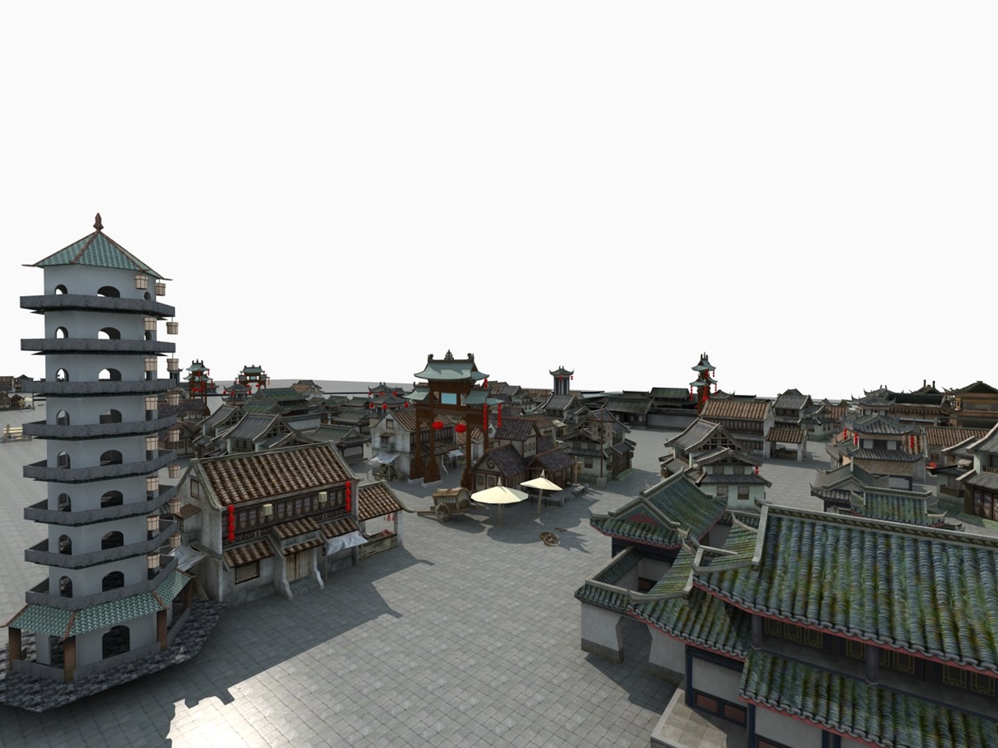 Chinese Ancient City 2 3D model - TurboSquid 1855626