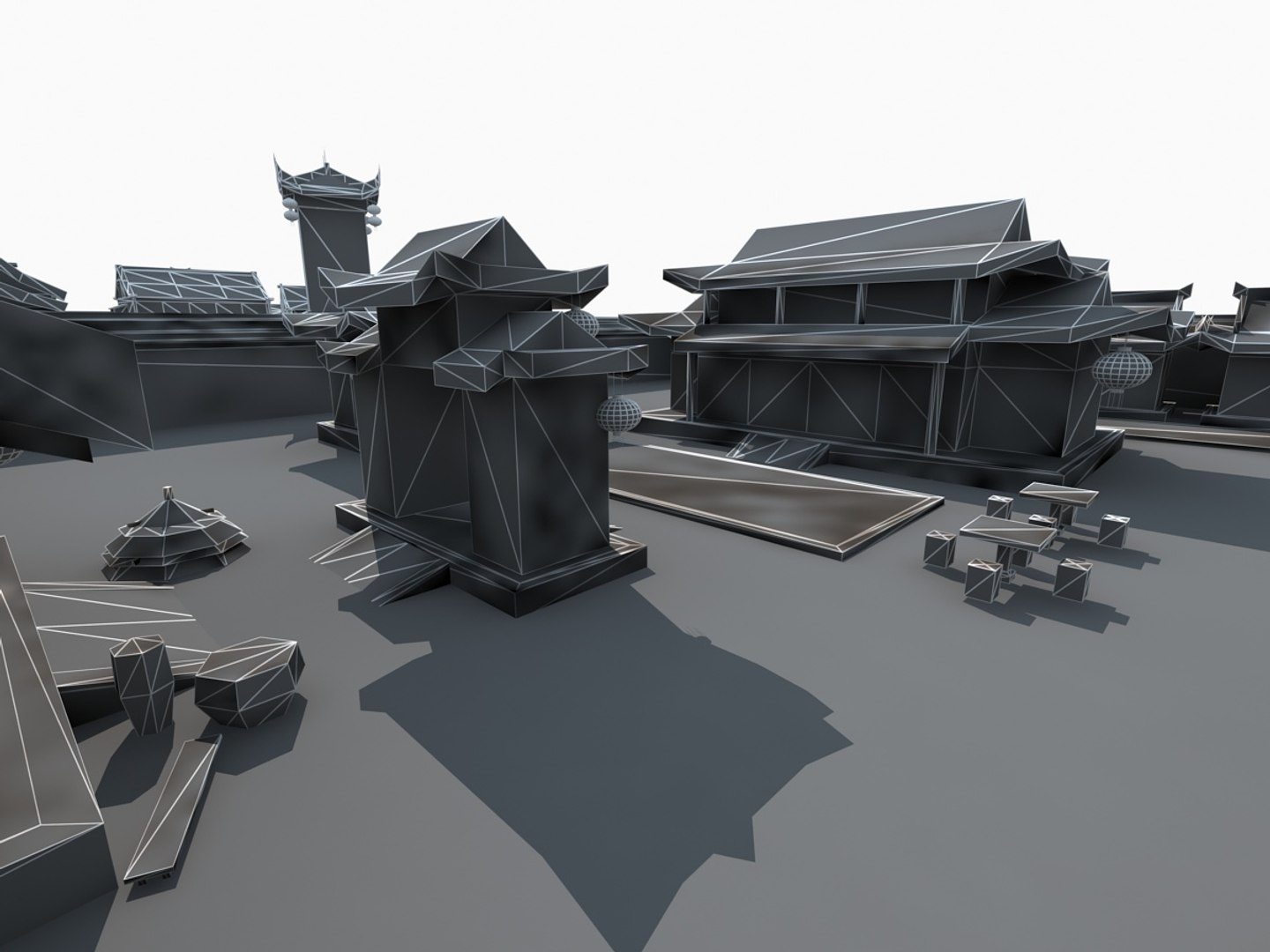 Chinese Ancient City 2 3D Model - TurboSquid 1855626
