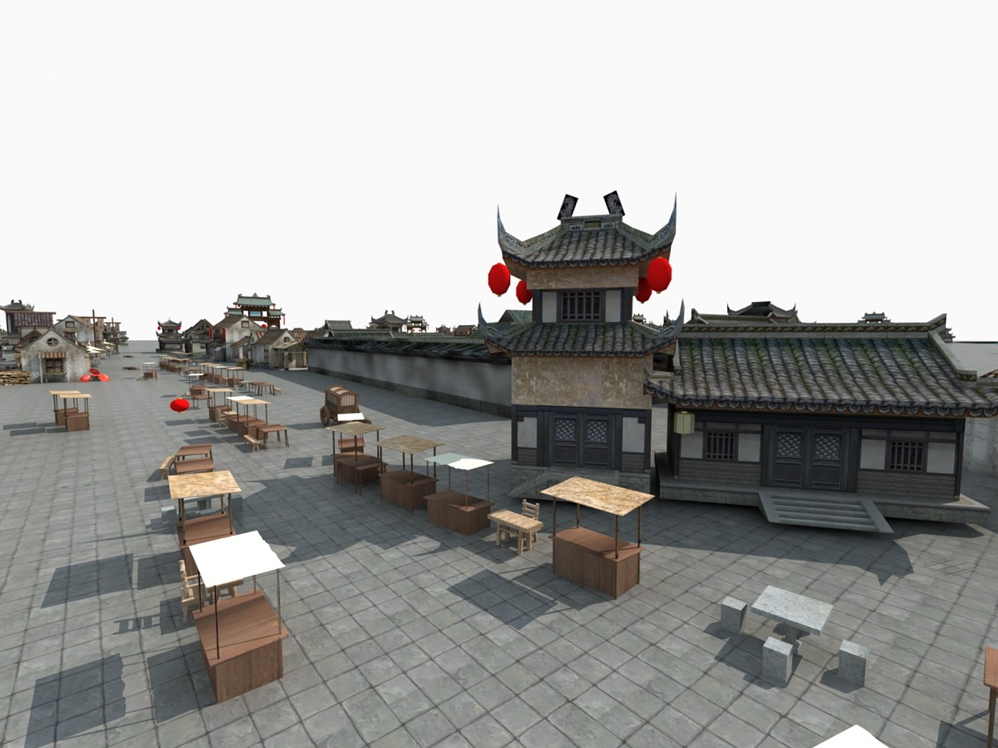 Chinese Ancient City 2 3D model - TurboSquid 1855626