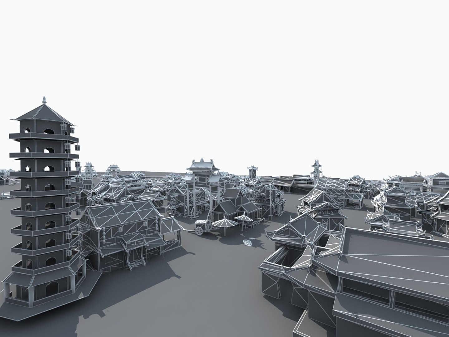 Chinese Ancient City 2 3D Model - TurboSquid 1855626