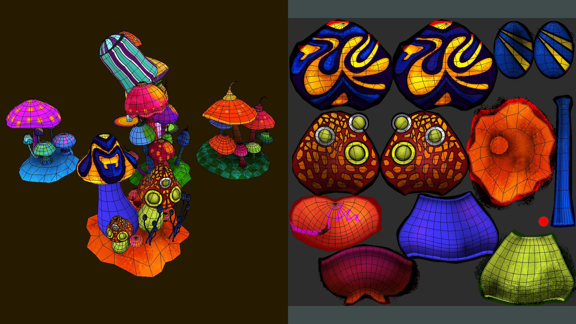 Cartoon Tree Musroom 1 Model - TurboSquid 2136524