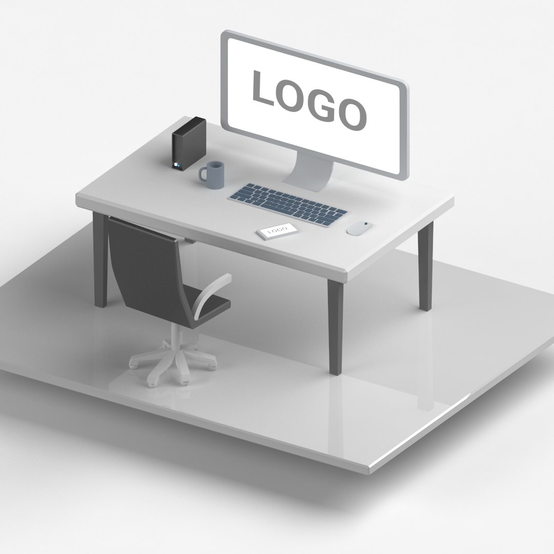Isometric Office 3D Model - TurboSquid 1196402