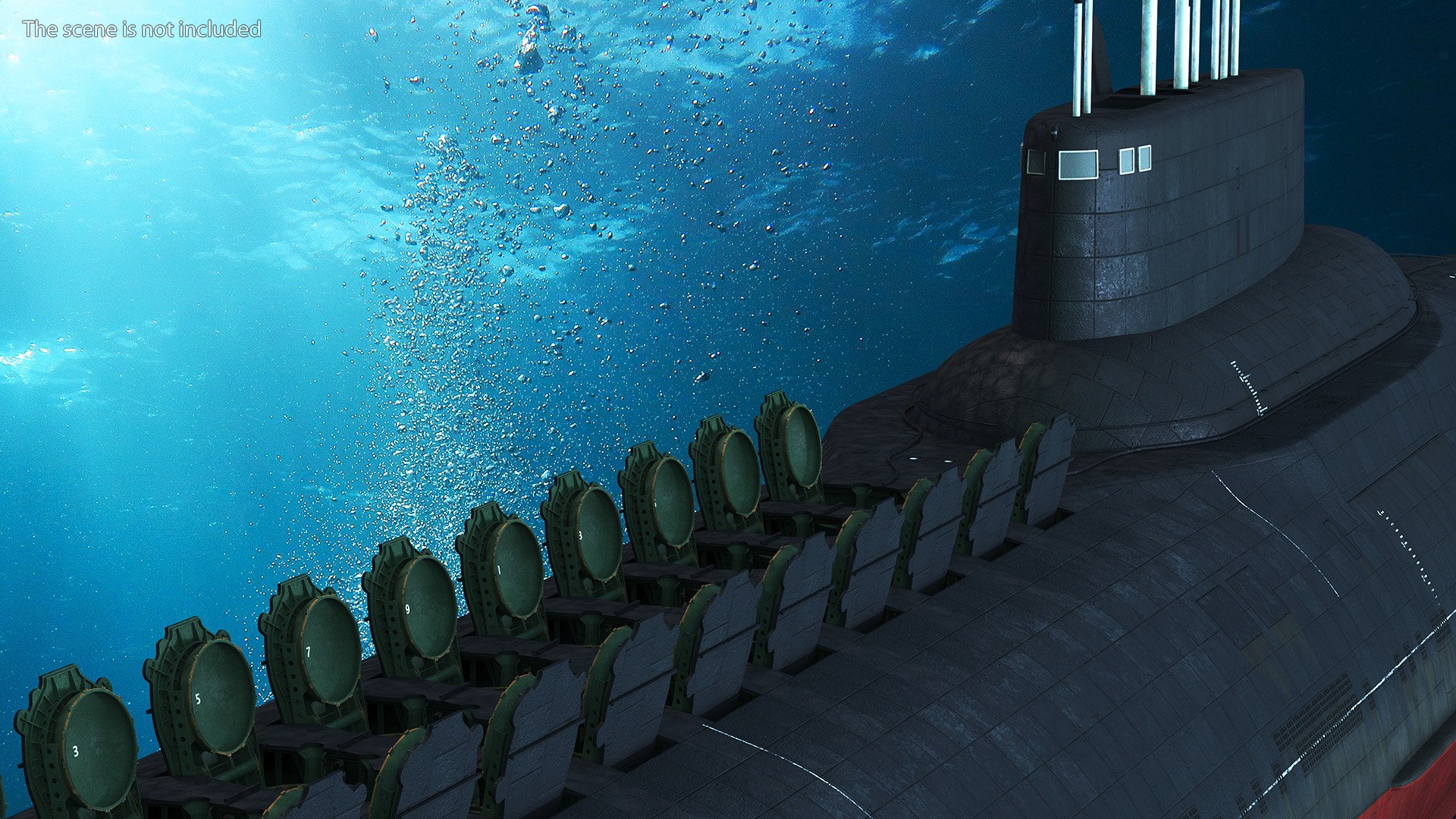 3D Akula Project 941 Typhoon Class Ballistic Missile Submarine Rigged ...