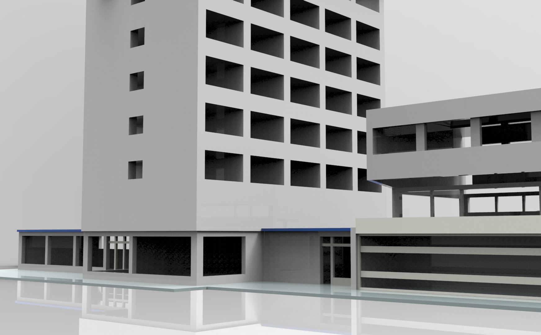 3D shopping mall building model - TurboSquid 1557322