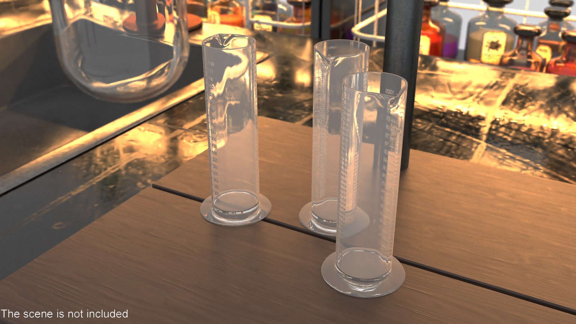 Lab Graduated Cylinder Flask Empty model - TurboSquid 2063632