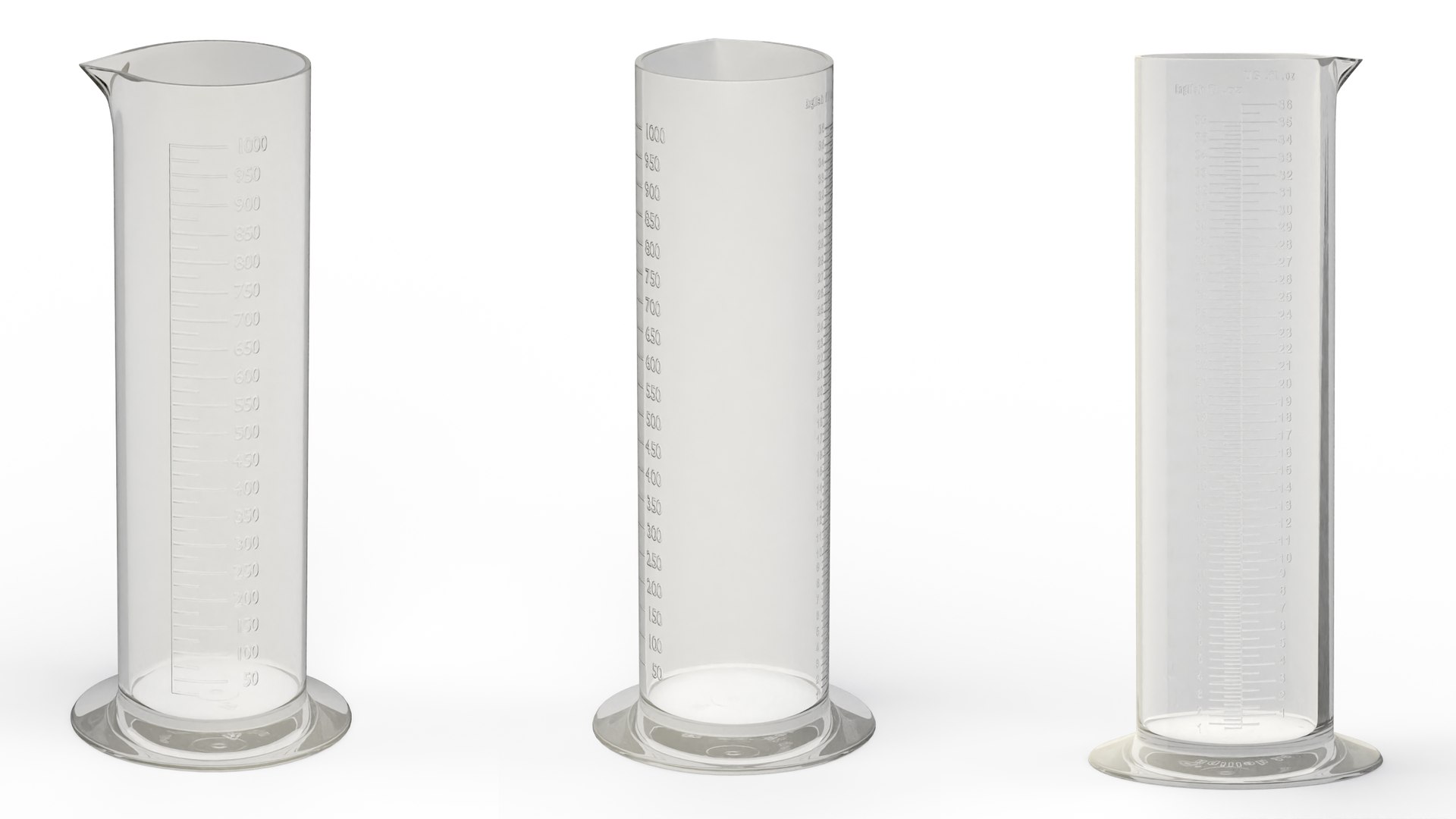 Lab Graduated Cylinder Flask Empty model - TurboSquid 2063632