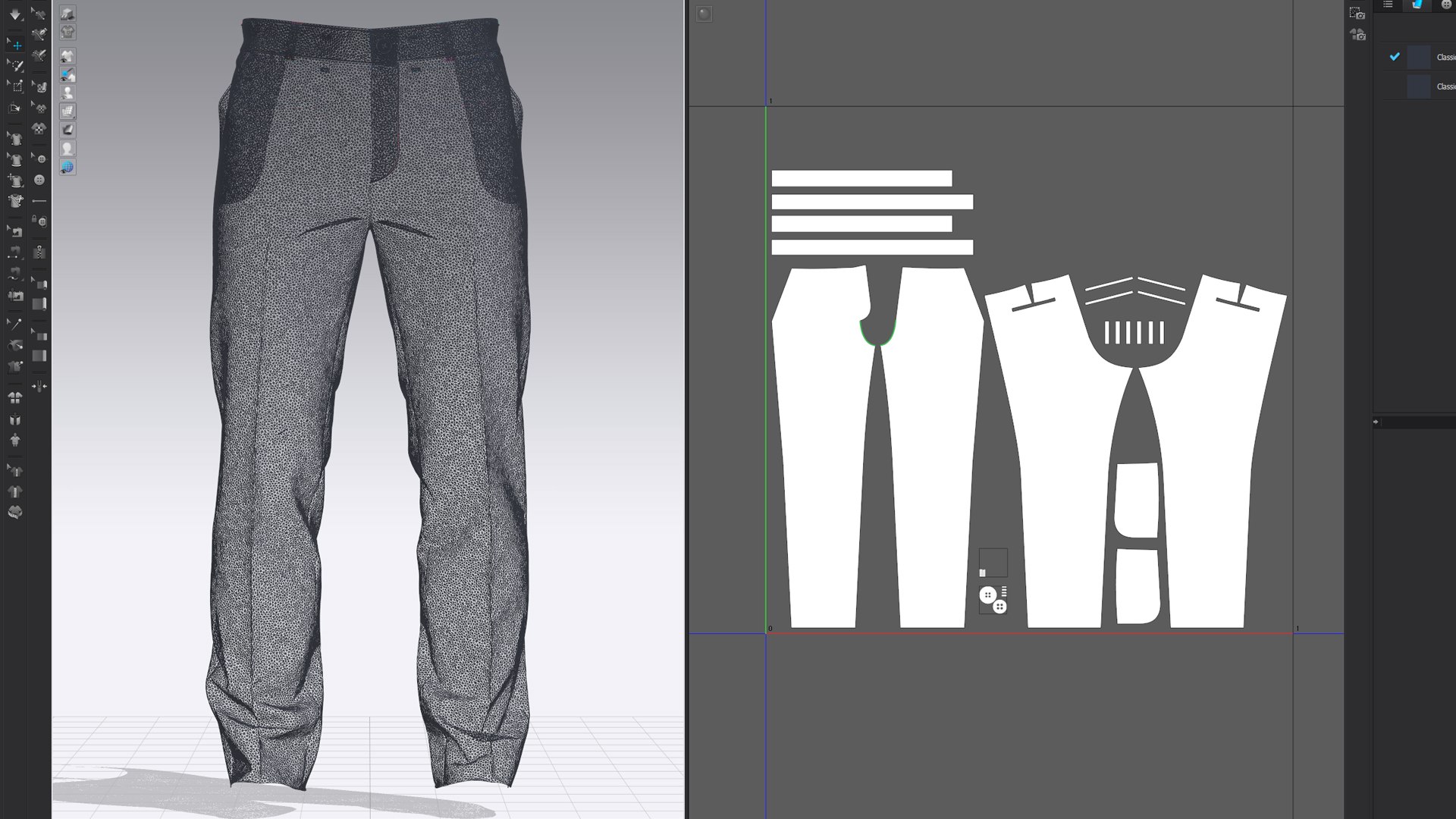 3D Classic Pants - Marvelous Designer Model - TurboSquid 1960406