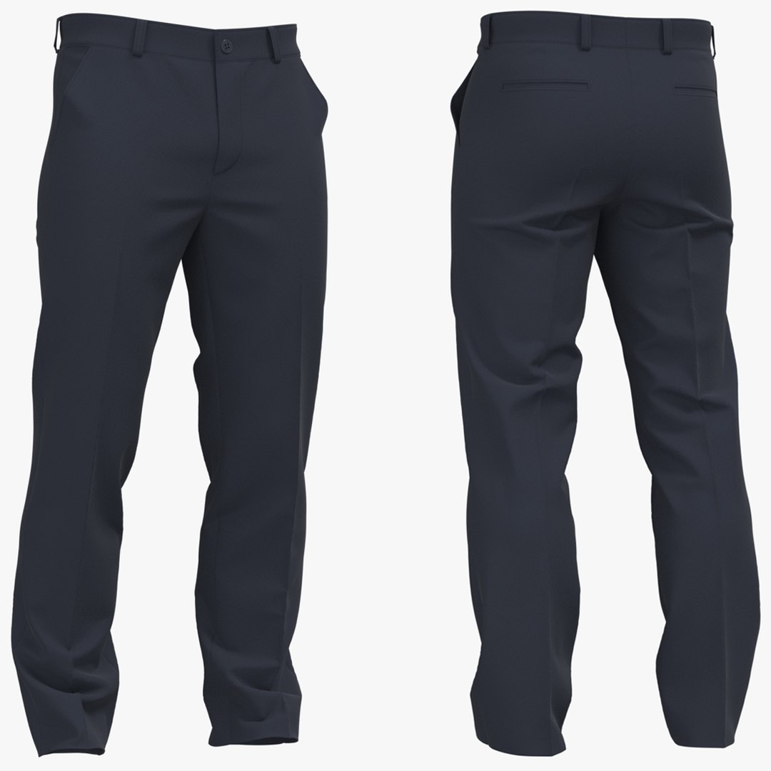 3D Classic Pants - Marvelous Designer Model - TurboSquid 1960406