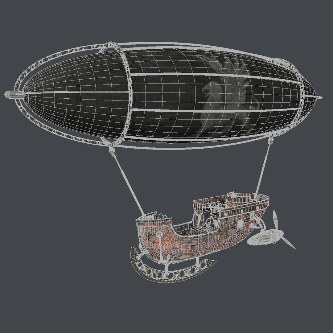 pirate dirigible 3d model