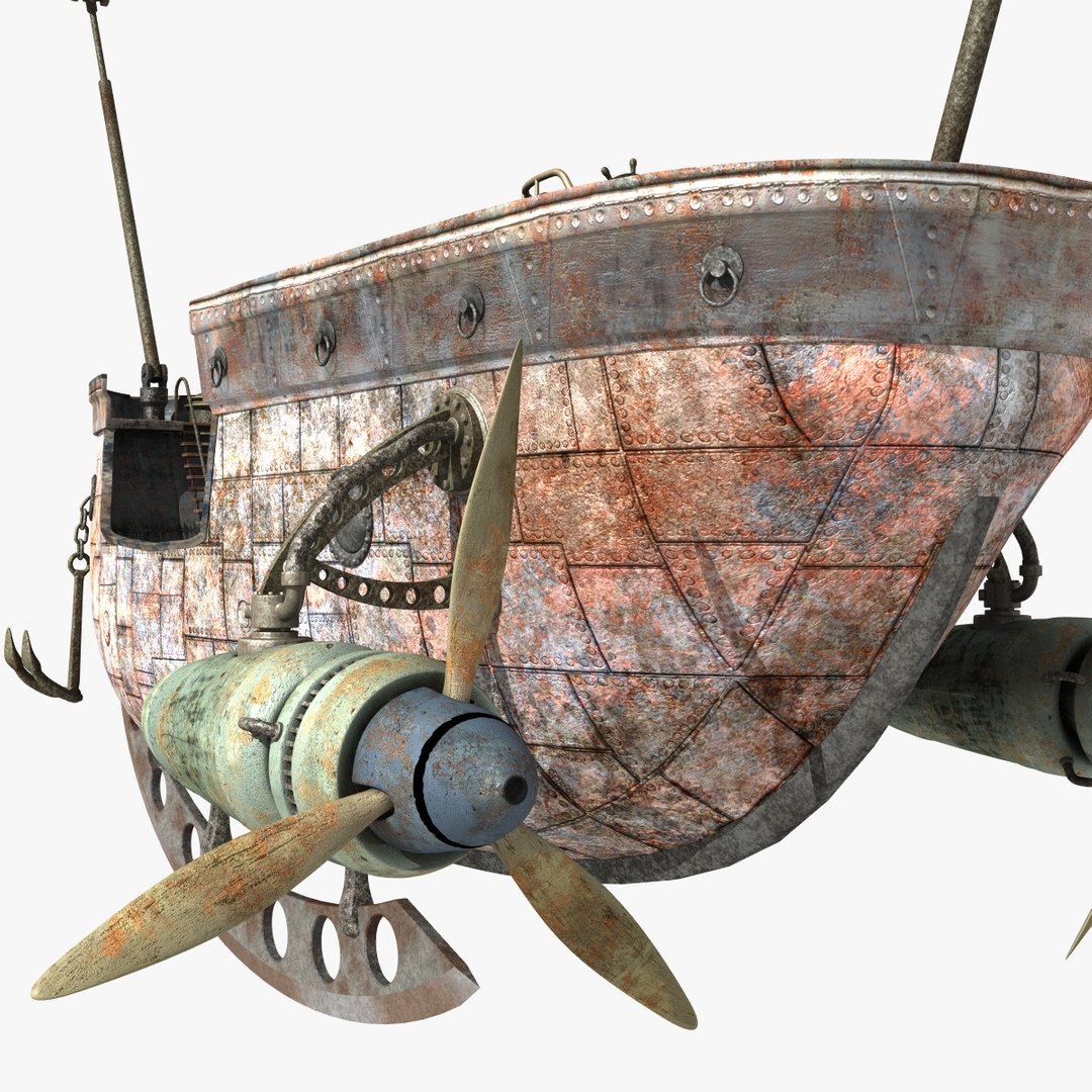 pirate dirigible 3d model