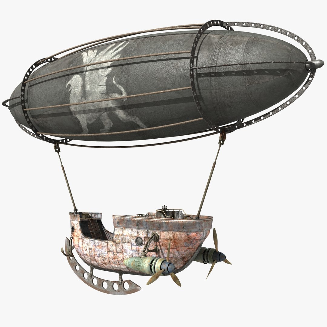 pirate dirigible 3d model