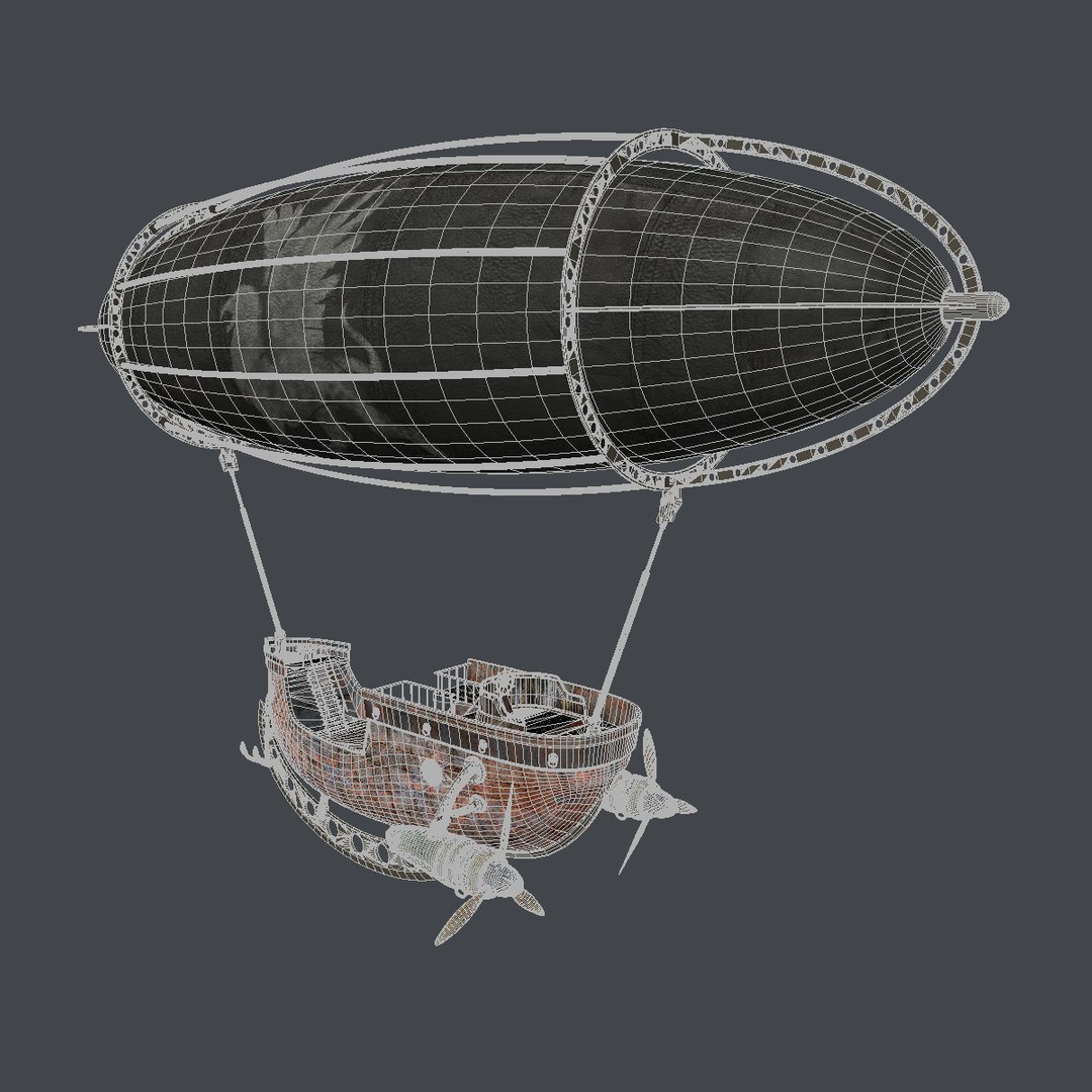 pirate dirigible 3d model