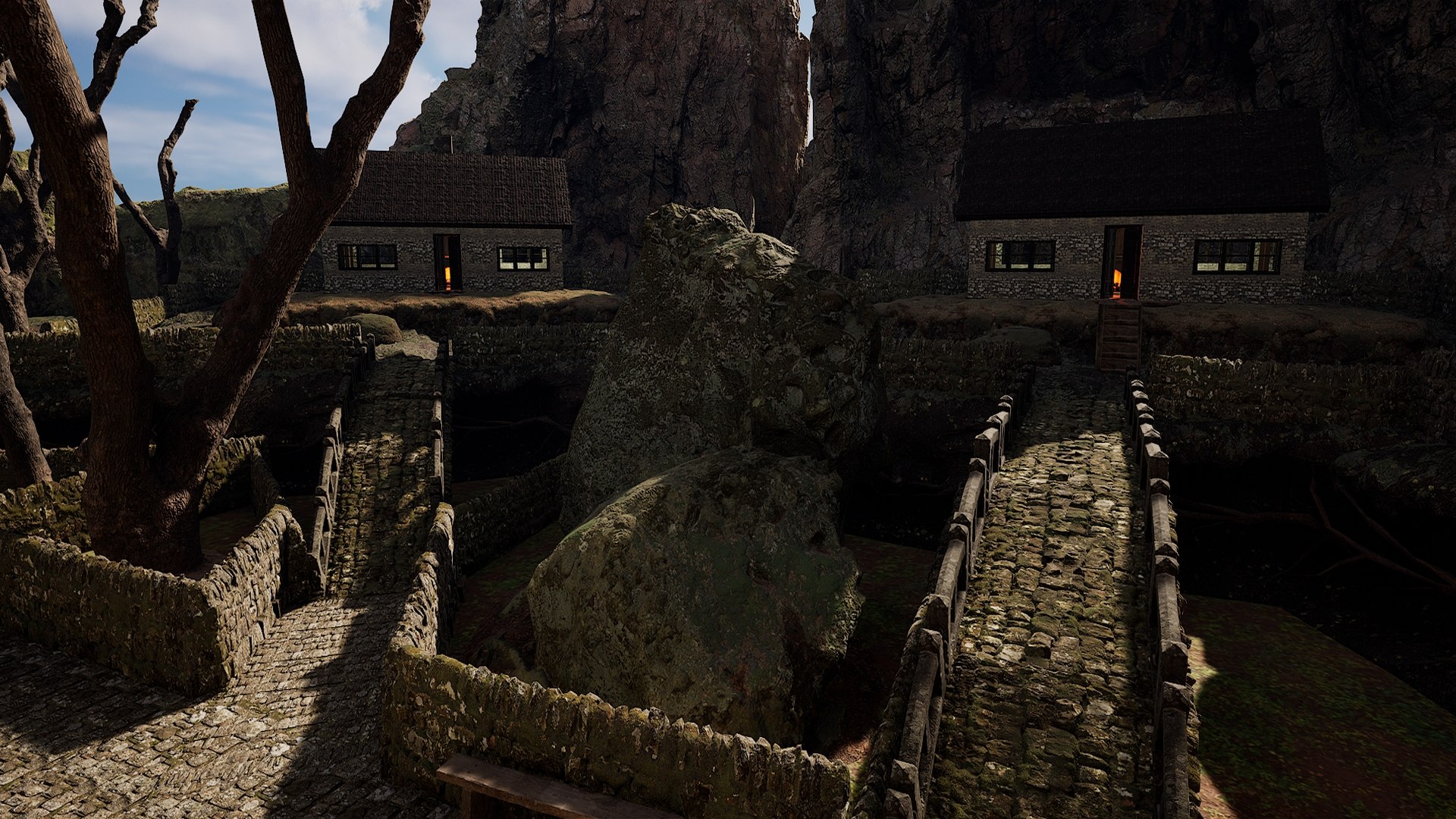 Mountain Surrounded Village Environment 3D Model - TurboSquid 2349111