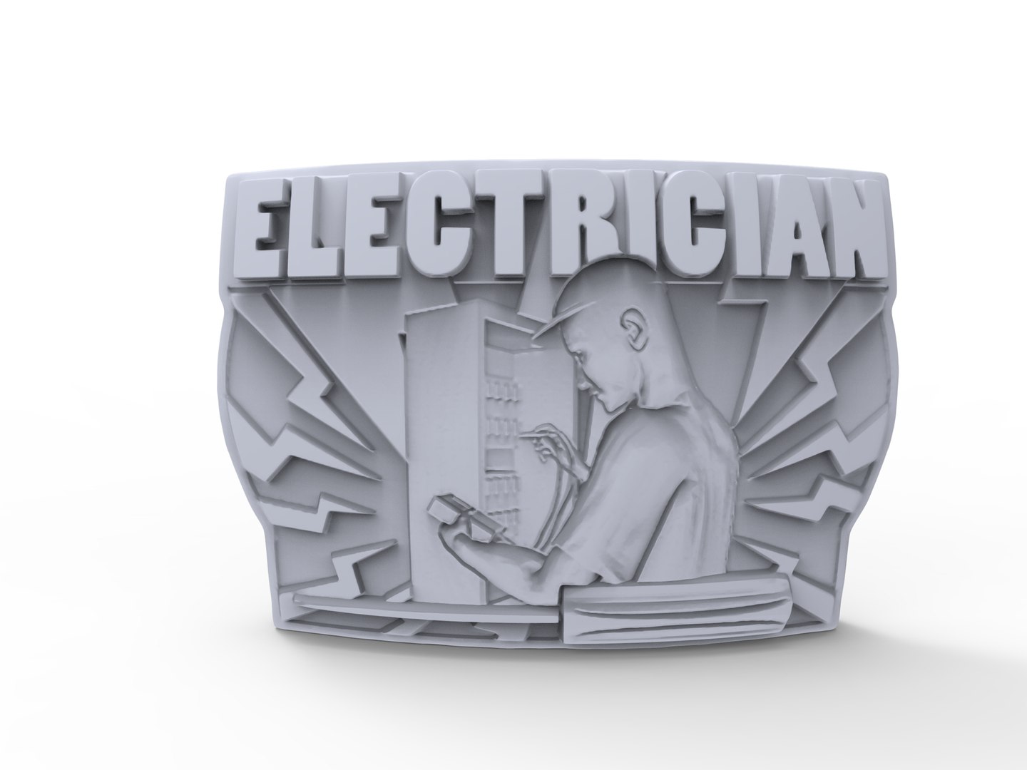 Electrician Badge 3D Model - TurboSquid 1603391