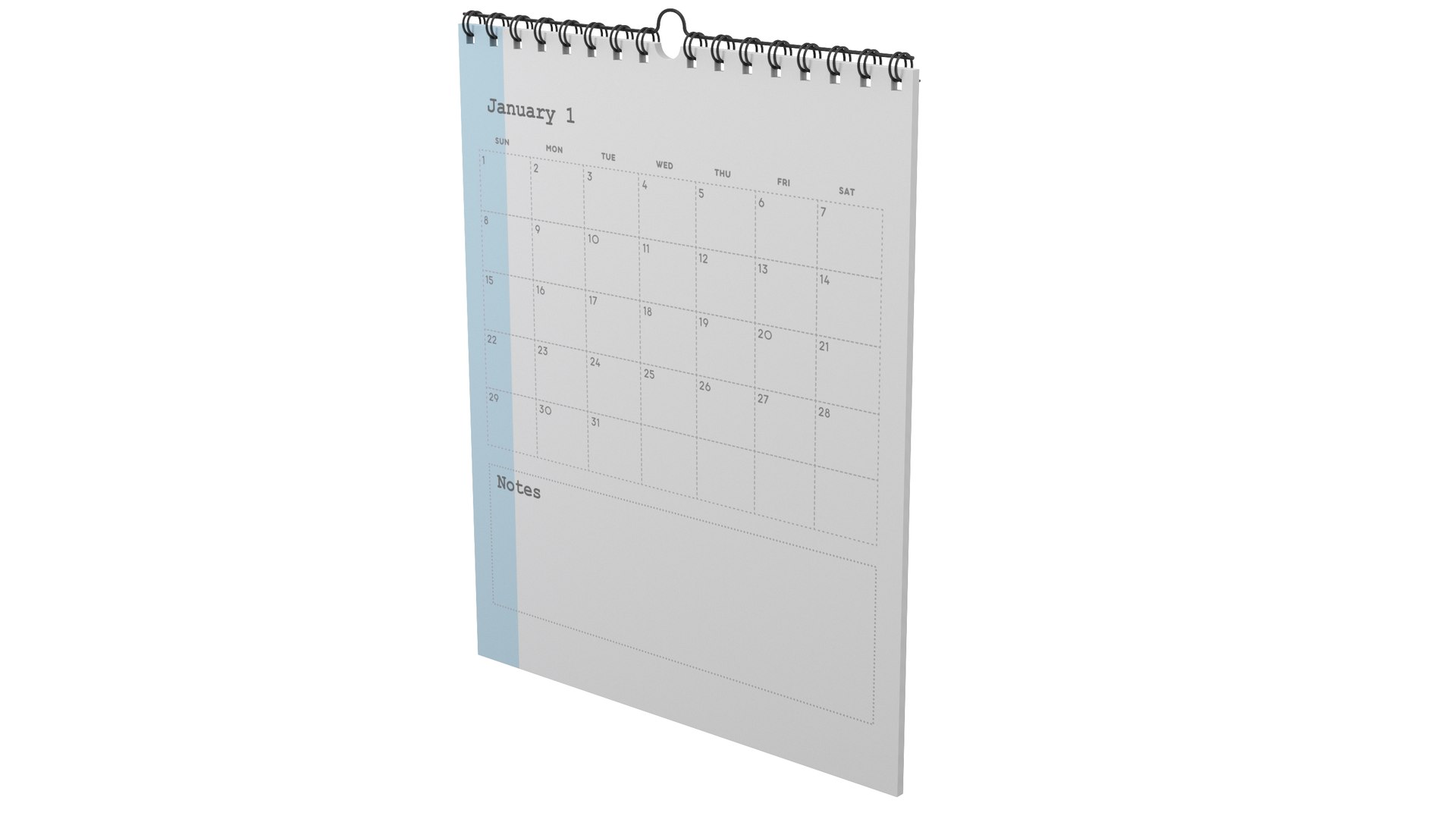 Calendar model - TurboSquid 2067985