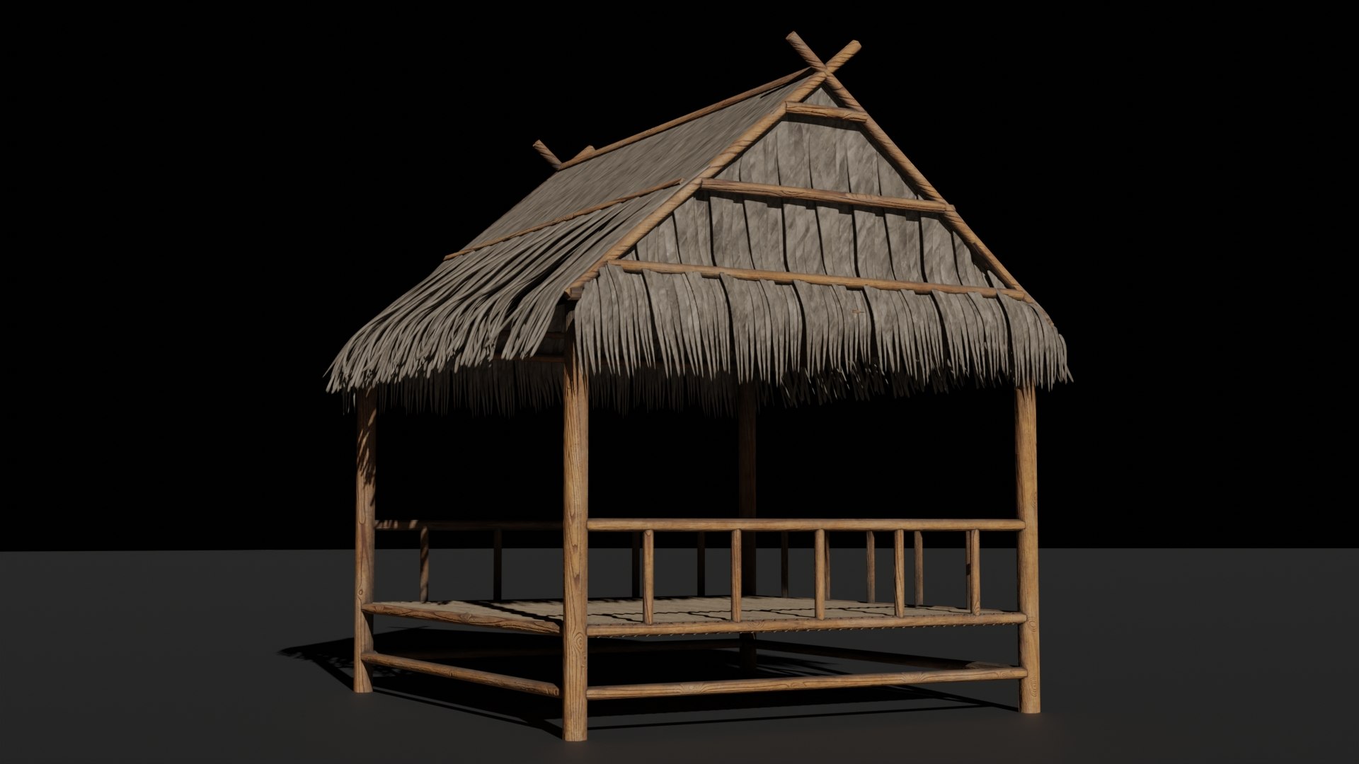 Thatch Hut 3D model 3D model - TurboSquid 1882997