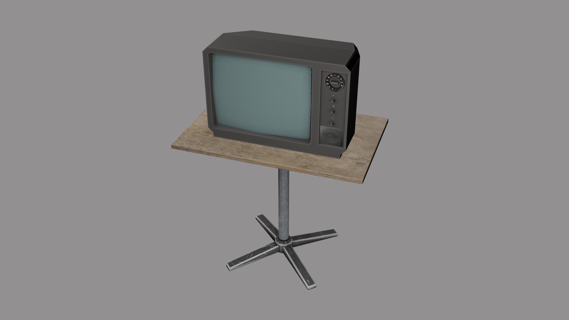 Old wooden table tv 3D model - TurboSquid 1394194