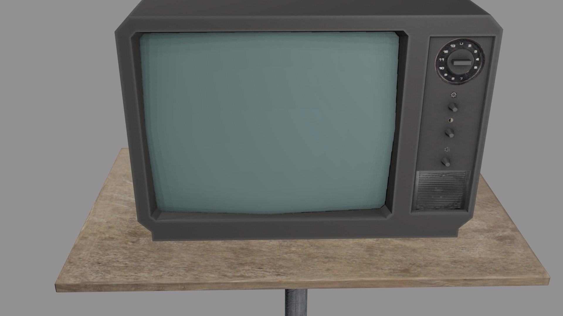 Old wooden table tv 3D model - TurboSquid 1394194