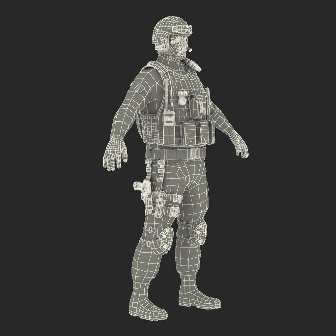 3d sas soldier static model