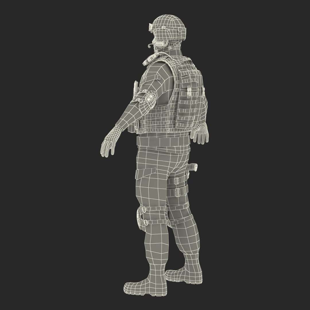 3d sas soldier static model