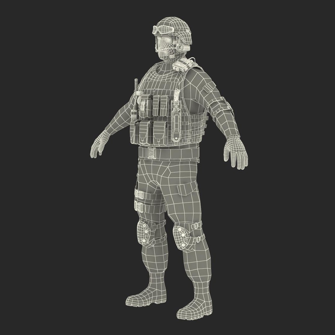 3d sas soldier static model